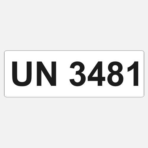Transportaufkleber UN 3481 rechteckig 150x50mm, günstig
